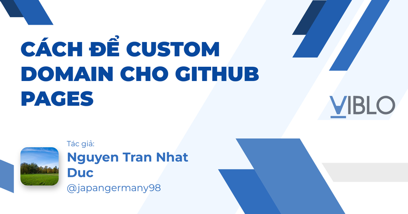 Cách để custom domain cho github pages