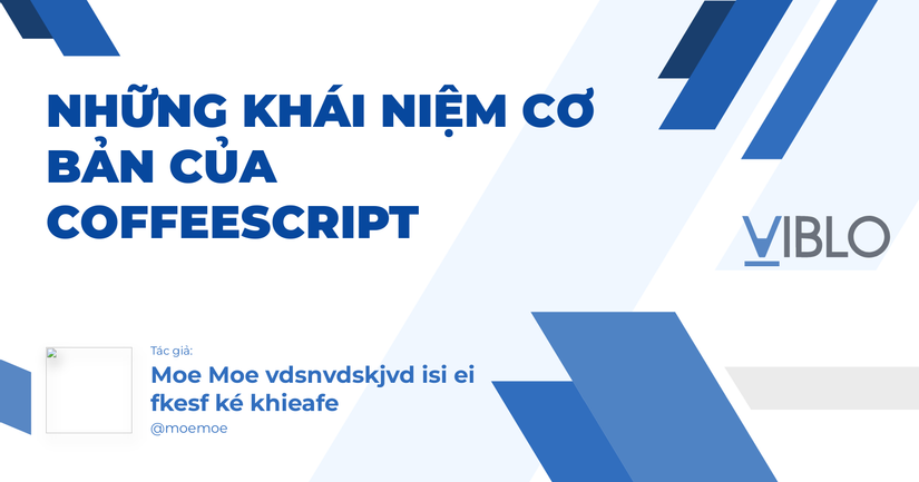 Những khái niệm cơ bản của CoffeeScript