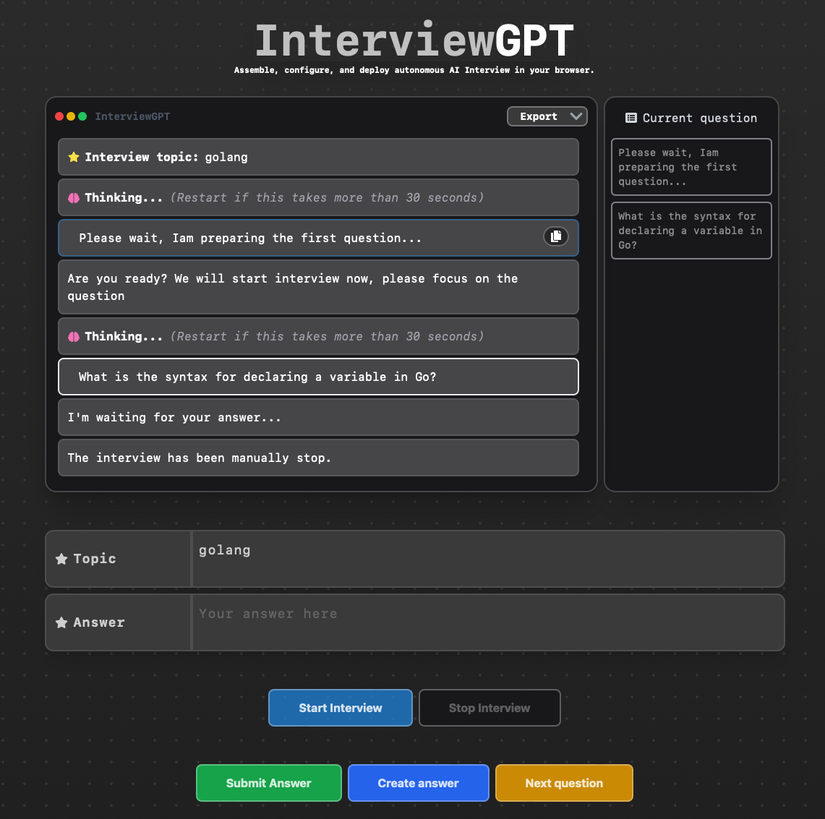 Hướng dẫn xây dựng một trang web InterviewGPT ứng dụng chatgpt cho các bạn sinh viên thực hành ...