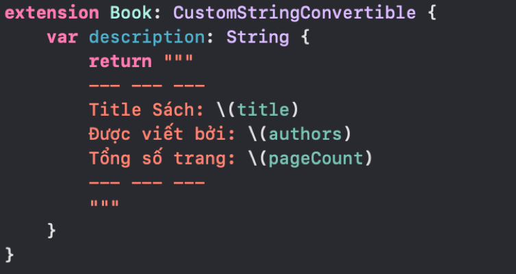CustomStringConvertible trong Swift