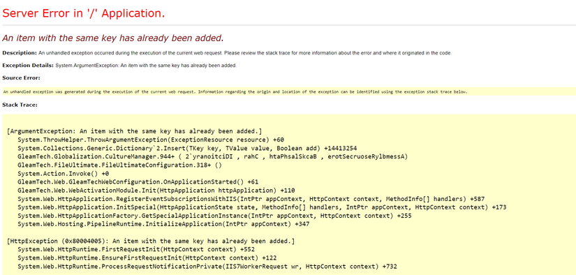An item with the same key has already been added - Viblo