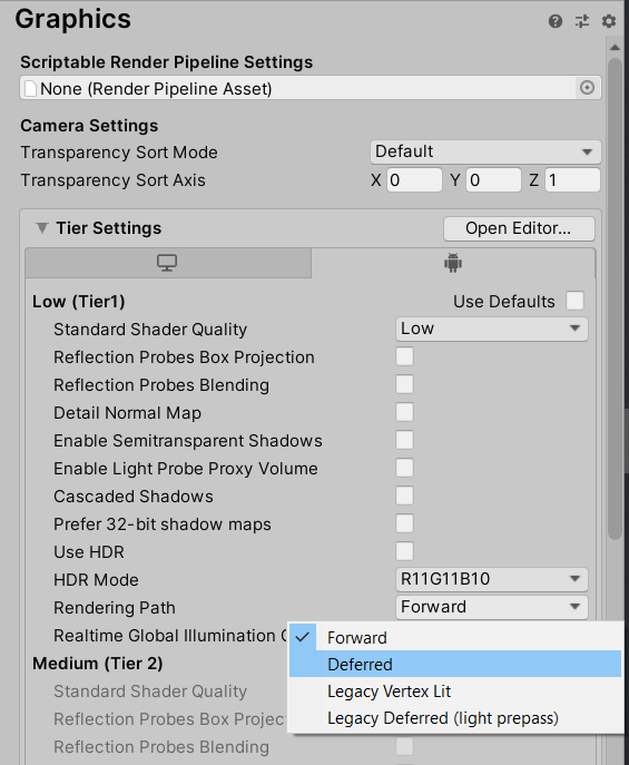 Rendering Path Trong Unity Deferred Shading Hay Forward Rendering