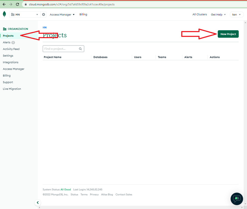 Kết nối mongoDB Atlas trong nodeJS