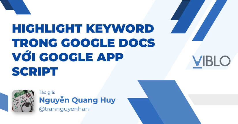 Highlight keyword trong Google Docs với Google App Script
