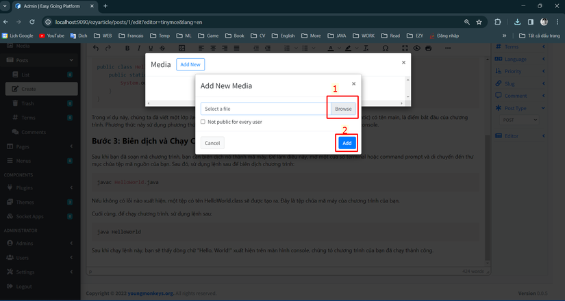 [EzyPlatform] Tạo blog dễ dàng với EzyBlog - Không cần code