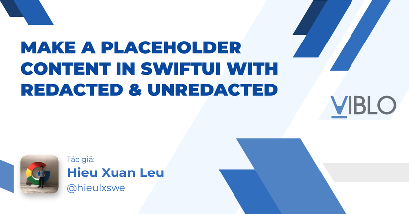 Make a placeholder content in SwiftUI with Redacted & Unredacted Make a placeholder content in SwiftUI with Redacted & Unredacted