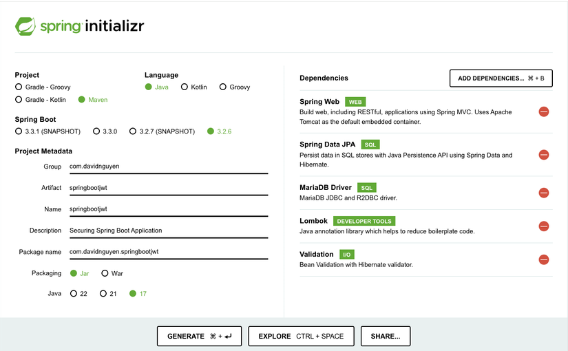 Làm sao bảo mật ứng dụng Spring với Spring Security và JWT?