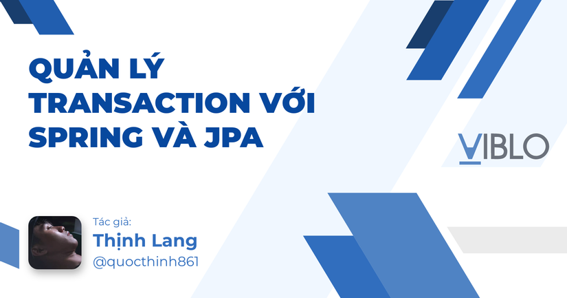 Quản lý Transaction với Spring và JPA