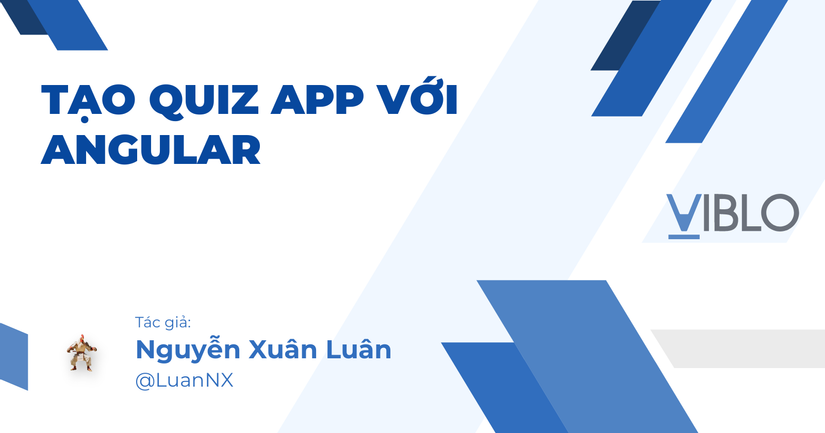 Tạo quiz app với angular