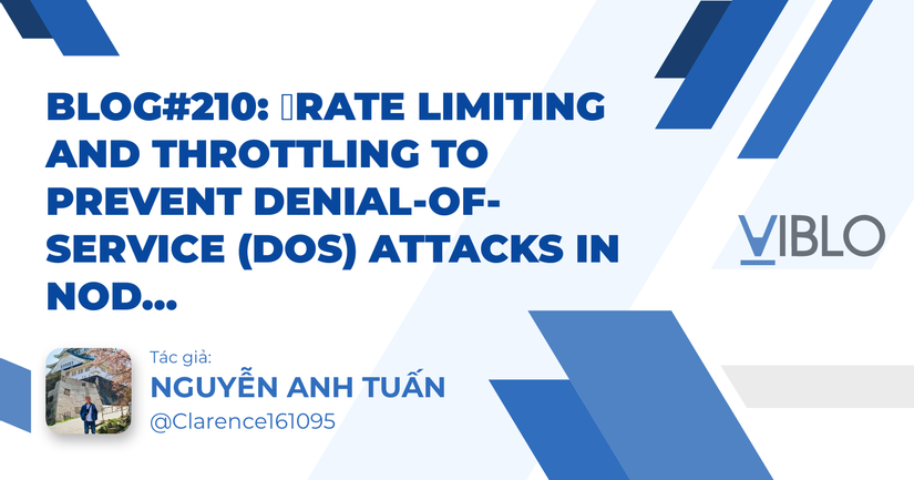 🔐Rate Limiting and Throttling to Prevent Denial-of-Service (DoS) Attacks in Node.js Express