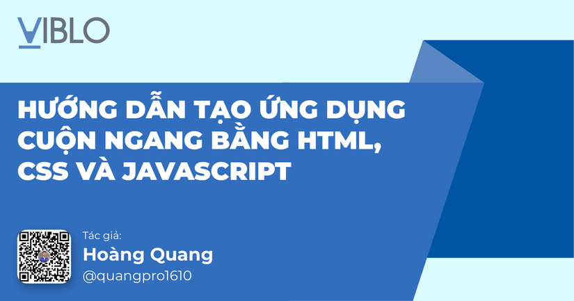 Hướng dẫn tạo ứng dụng cuộn ngang bằng HTML, CSS và JavaScript