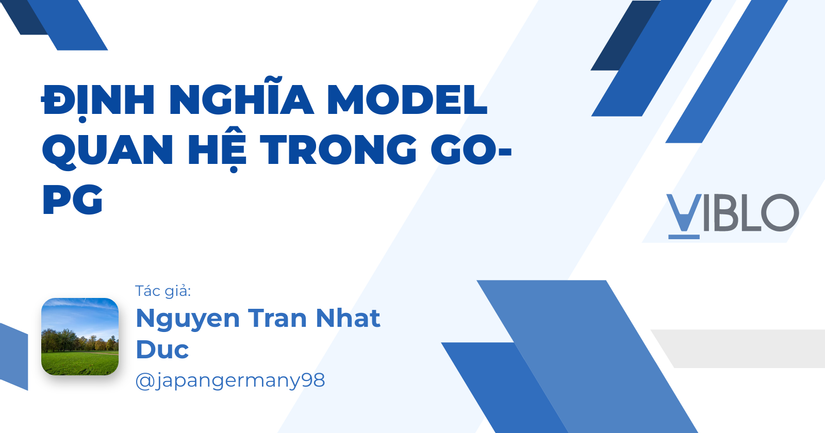 Định nghĩa model quan hệ trong go-pg