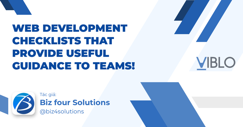 Web Development Checklists that provide Useful Guidance to Teams!