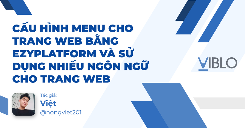 Cấu hình menu cho trang web bằng EzyPlatform và sử dụng nhiều ngôn ngữ ...