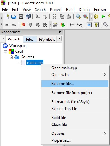 Bài 1_Phần 1. Hướng dẫn cài và sử dụng CodeBlocks