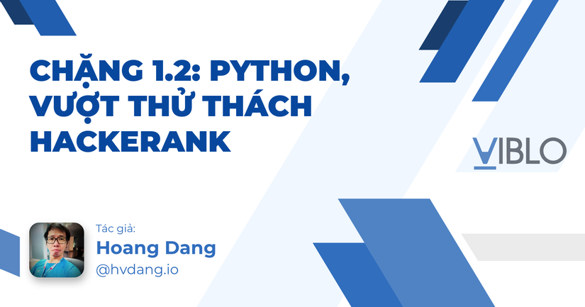 Chặng 1.2: Python, Vượt thử thách Hackerank