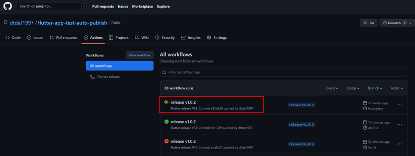 Cài đặt đơn giản automating publishing Flutter app lên Google Play bằng Github Actions