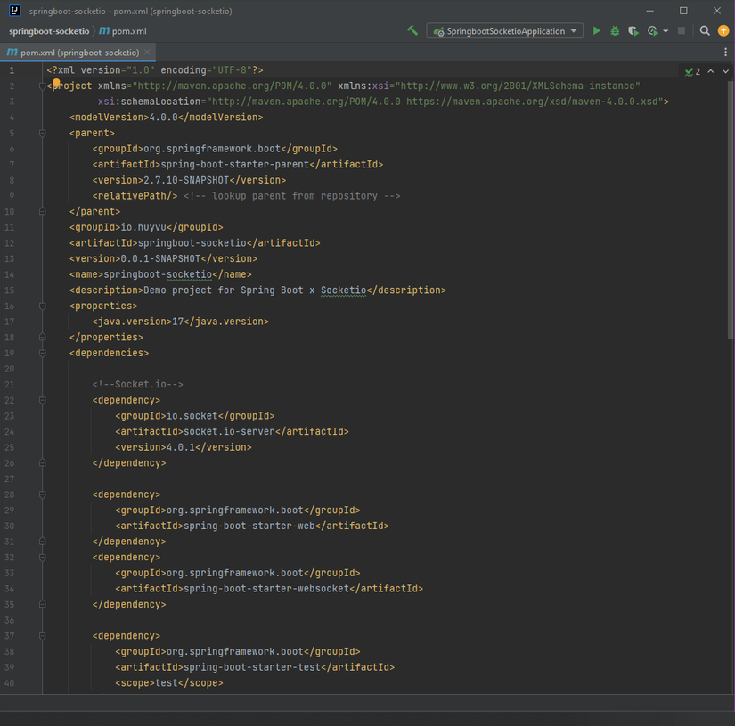 Setup project Spring boot 2.x + Socket.io Client 4.x - ITZone