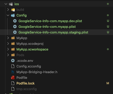 Cách setup nhiều firebase google-service trên IOS khi dùng react-native-config