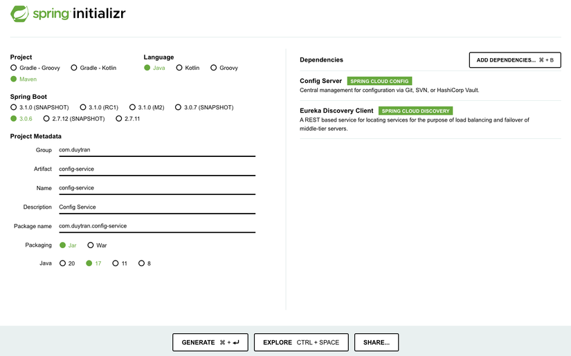 Microservices với Spring Boot và Spring Cloud (Phần 2) - Cấu hình dự án ...