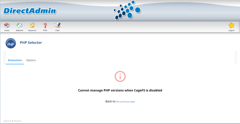 Không thay đổi được version php trên hosting derectadmin - Viblo