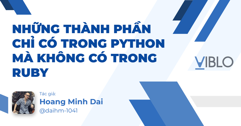 Những thành phần chỉ có trong Python mà không có trong Ruby