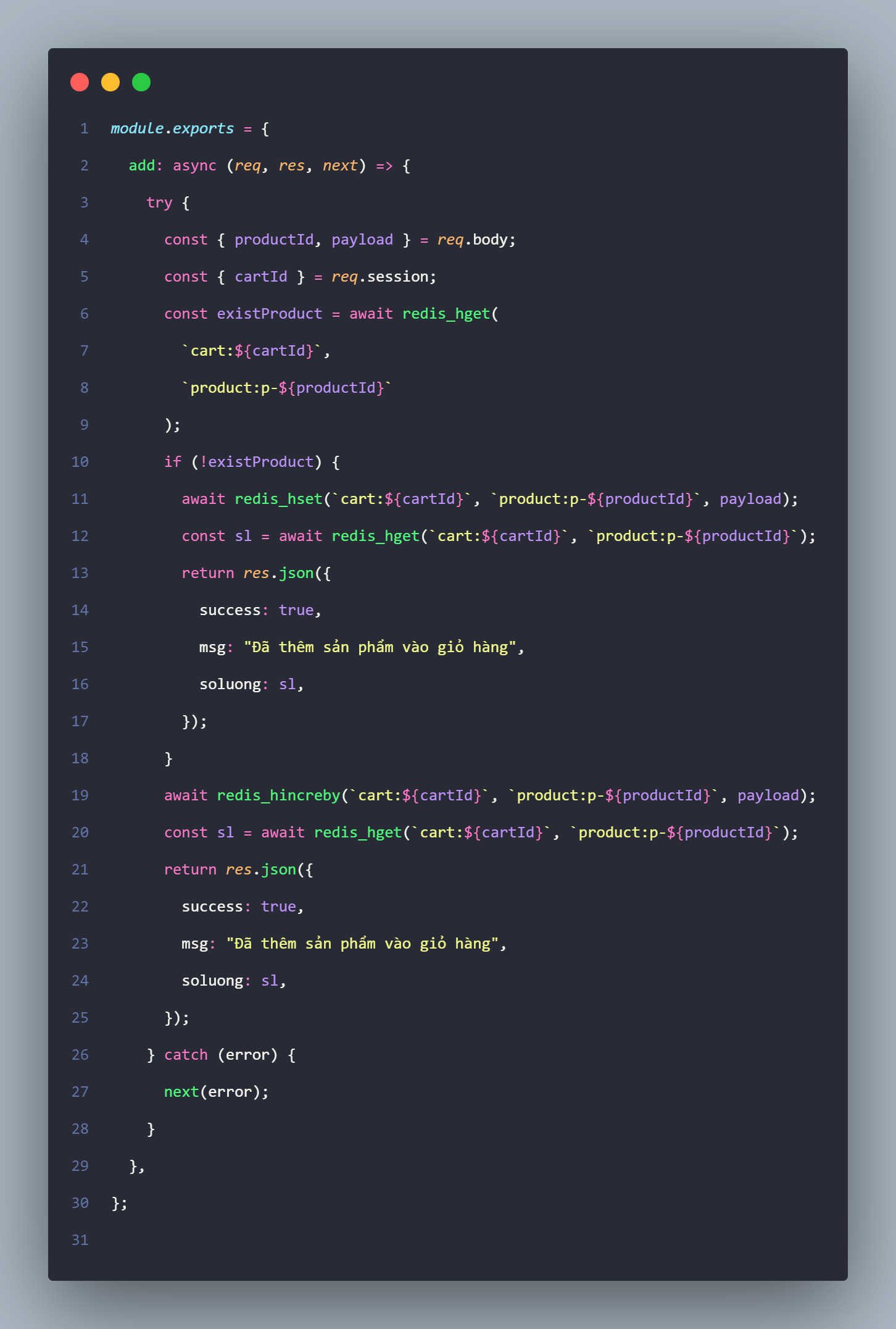 làm shopping cart với redis, express-session, connect-redis - Viblo