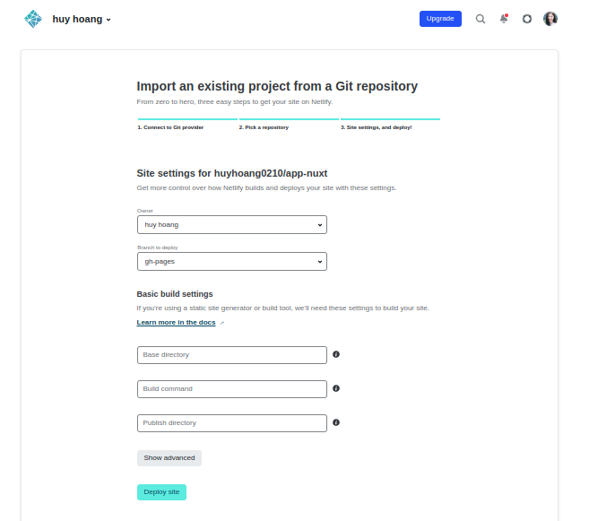 Deploy ứng Dụng Frontend Nuxt App Bằng Github Pages Và Netlify