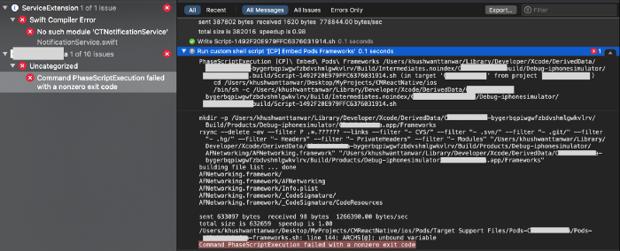 Lỗi biên dịch Xcode 12 (Trong khi chạy với simulator iOS 14)