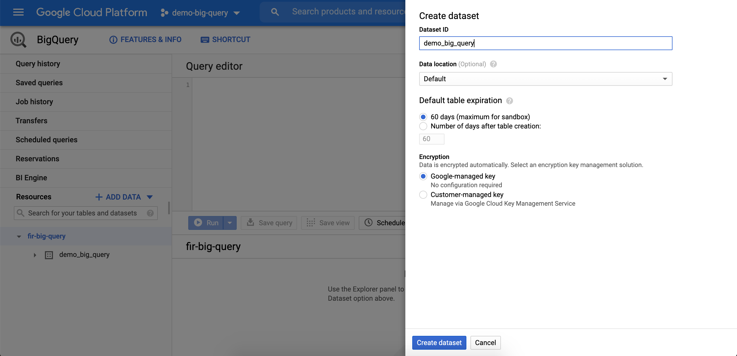Query data firestore bằng các câu lệnh như mysql với bigquery