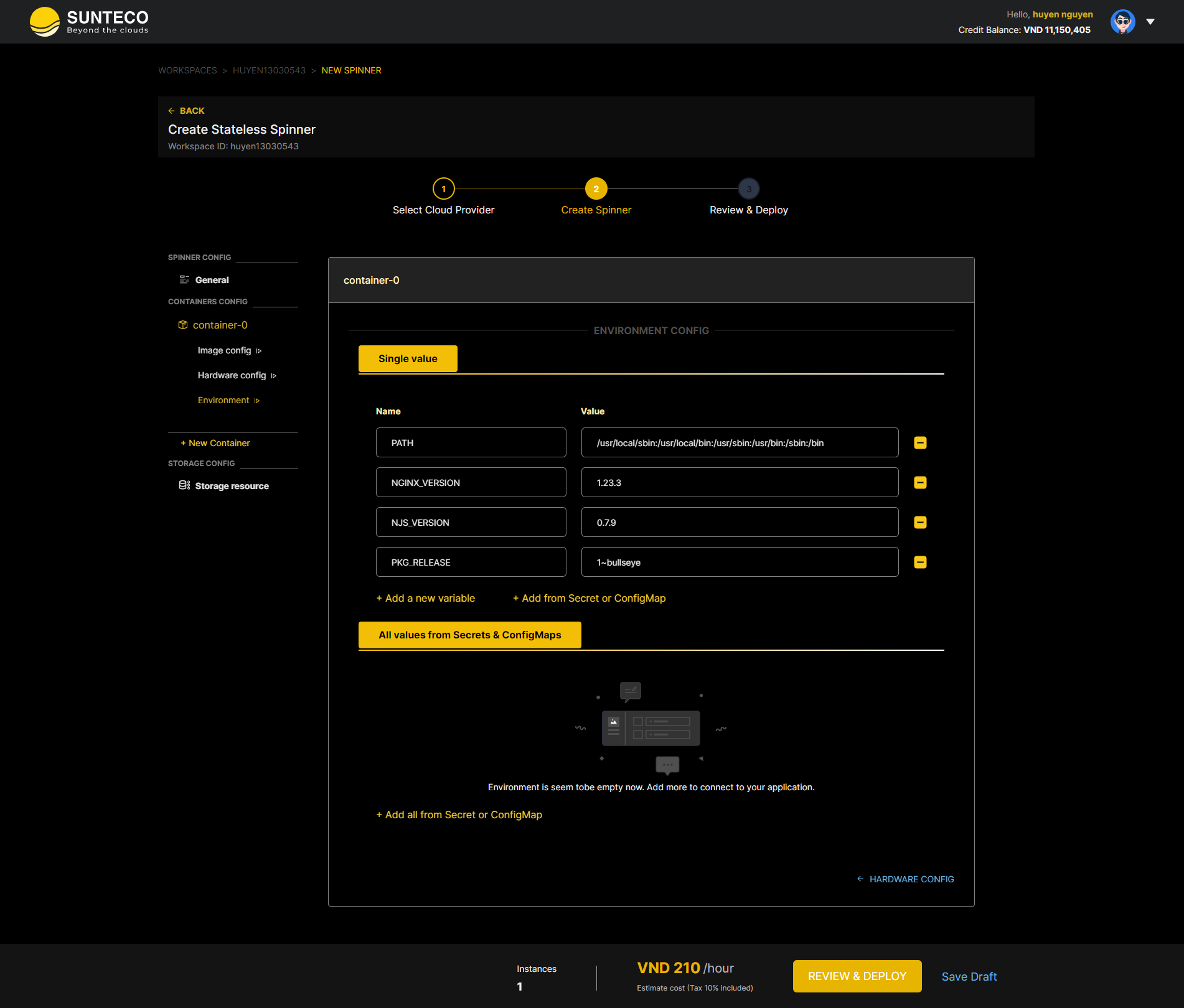 Hướng dẫn deploy container trên hệ thống Sunteco Cloud - Viblo