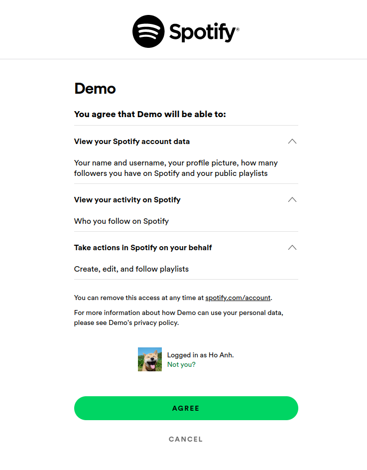 Oauth2 and Spotify Integration.
