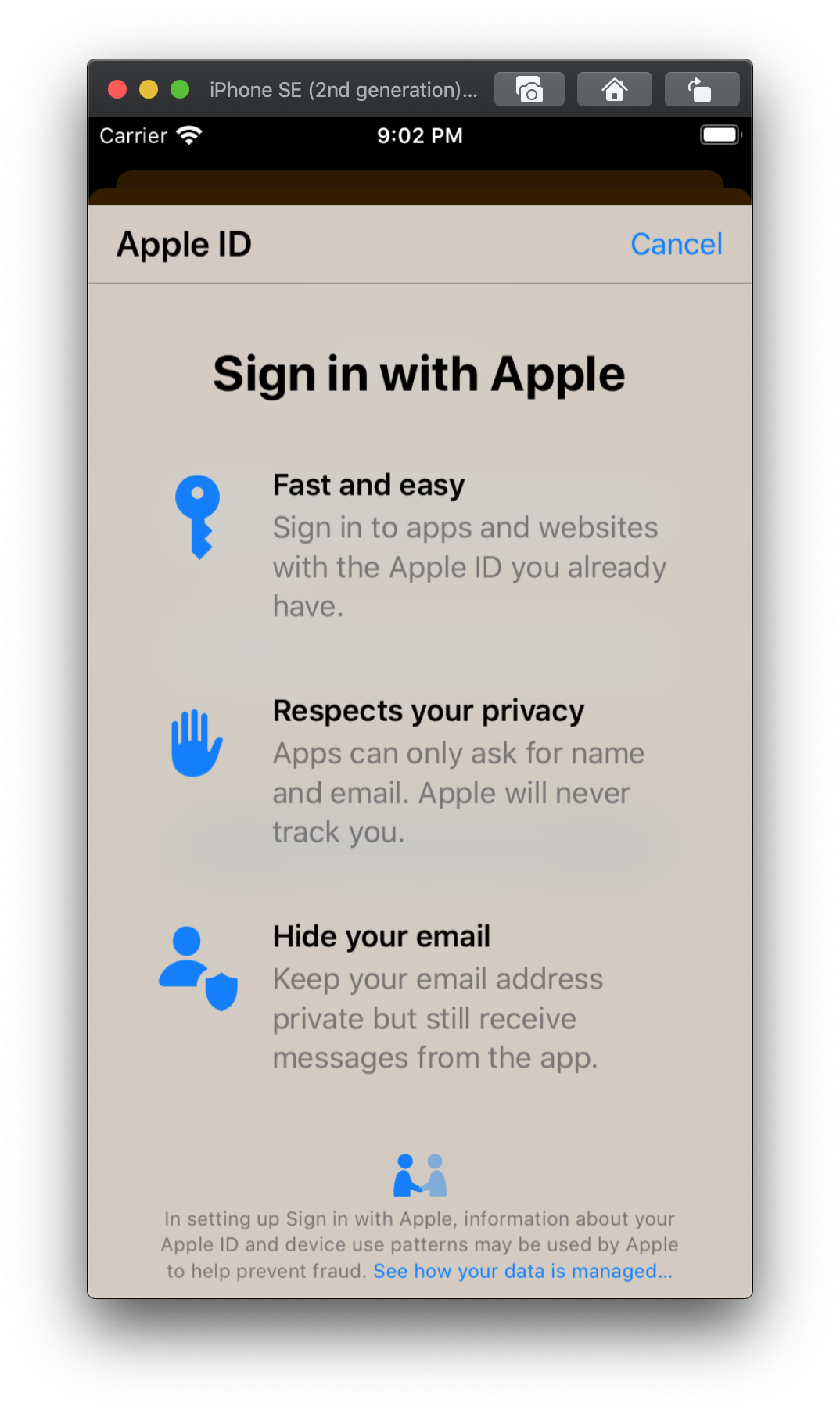 Thực hiện Sign in with Apple trên iOS