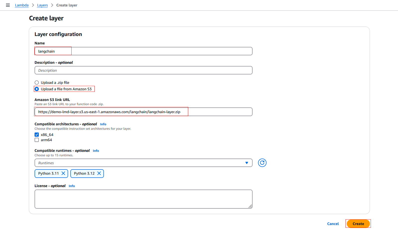 Tạo Lambda Layer với AWS CodeBuild
