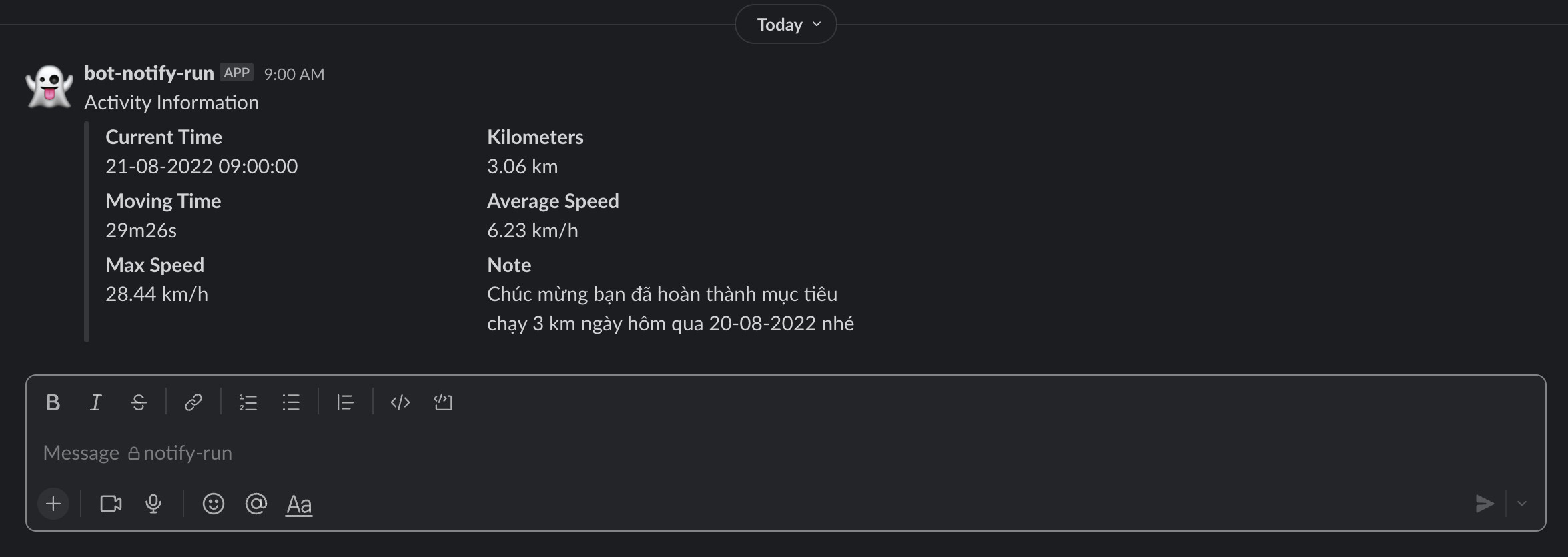 [Cron Job] - Tạo bot Slack nhắc nhở chạy bộ tập thể dục với Golang