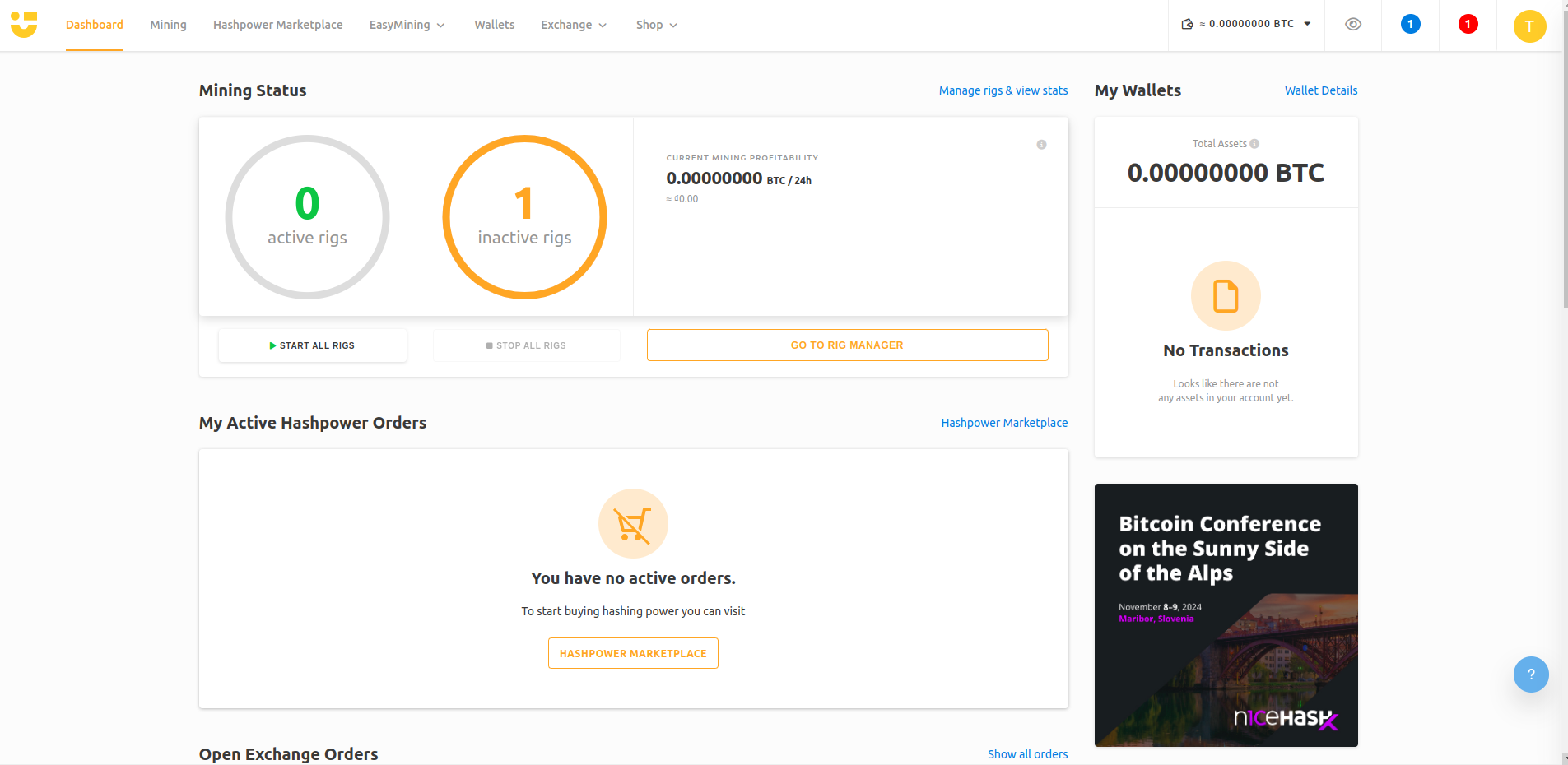 Đào Bitcoin bằng VPS Linux trên Nicehash Mining