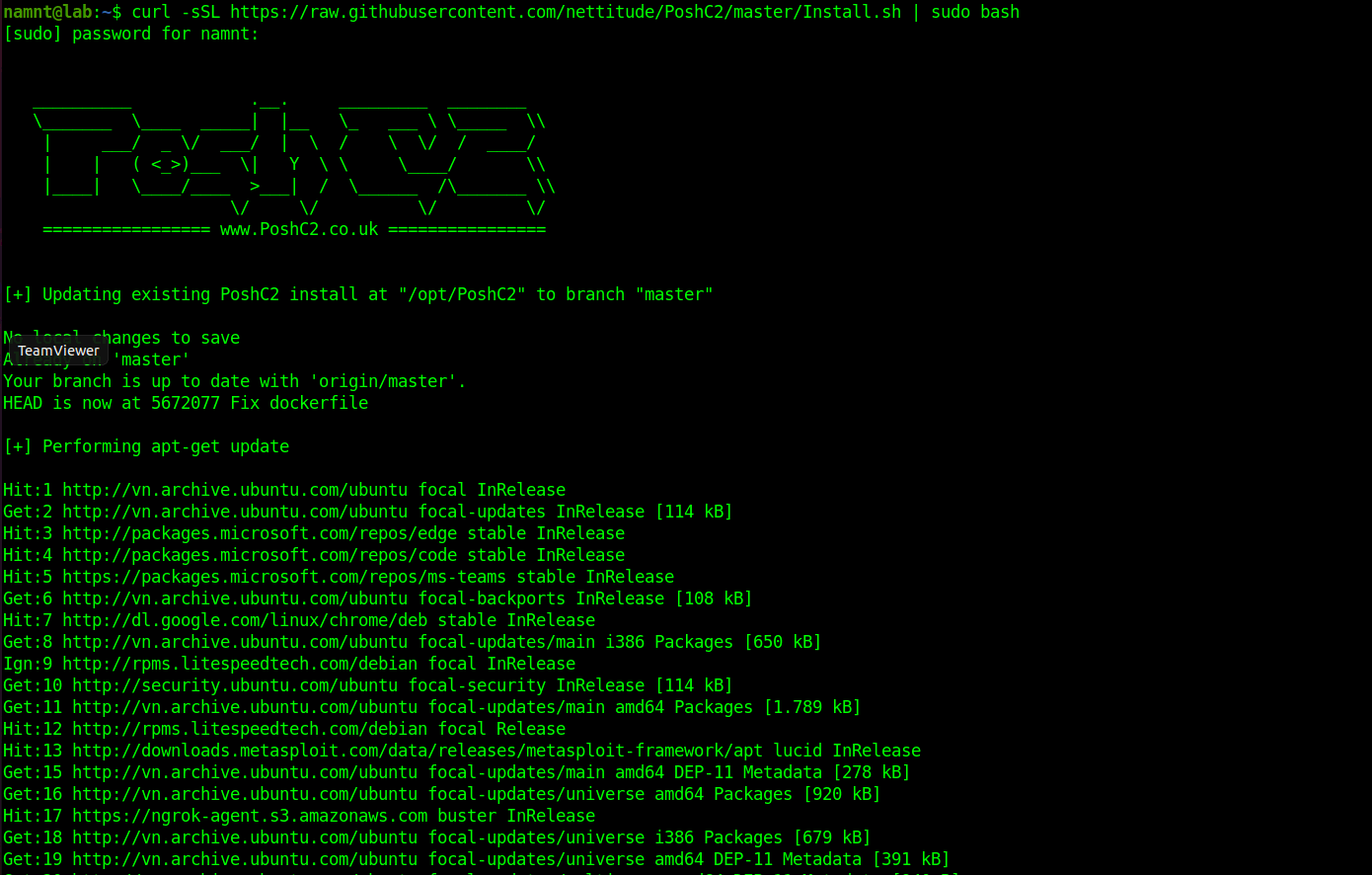 Sử dụng PoshC2 cho Redteam