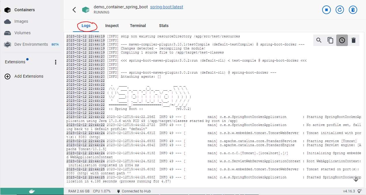 Deploy Spring Boot Application Development Docker Window 10