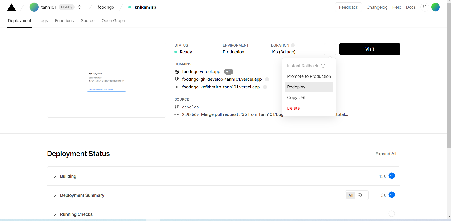 Auto Deploy NodeJS App Using Vercel Auto Deploy NodeJS App Using Vercel