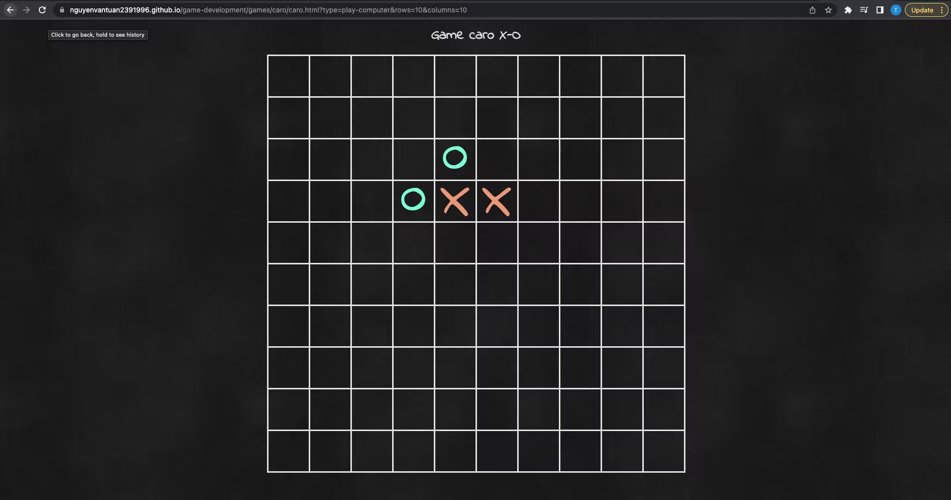 Trò chơi cờ Caro - Xây dựng game chơi với Human và Computer bằng JavaScript