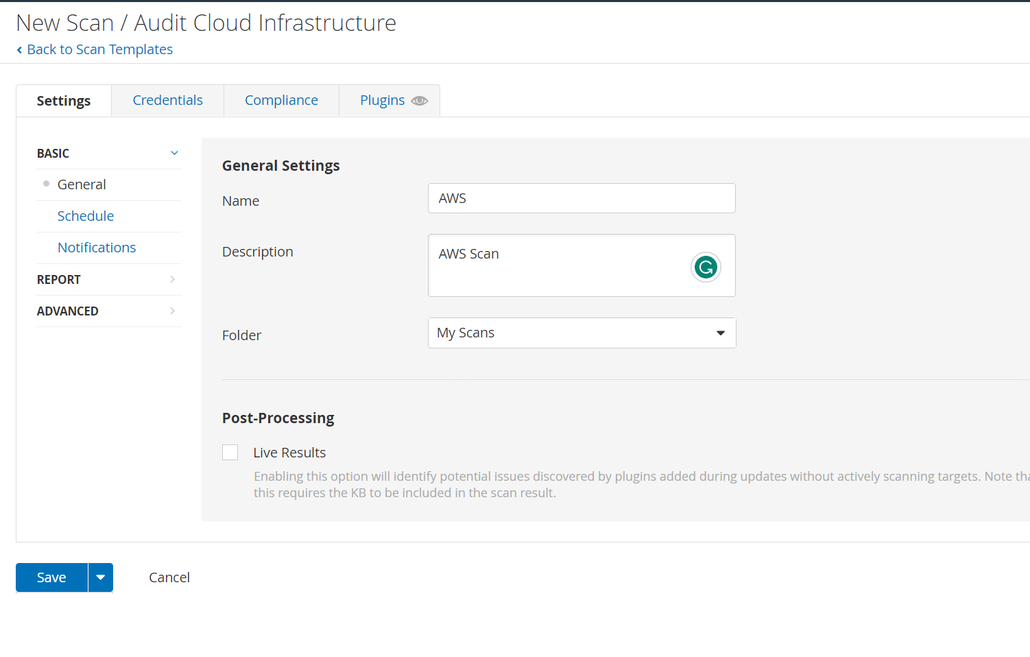 Audit Microsoft Azure / AWS với Nessus