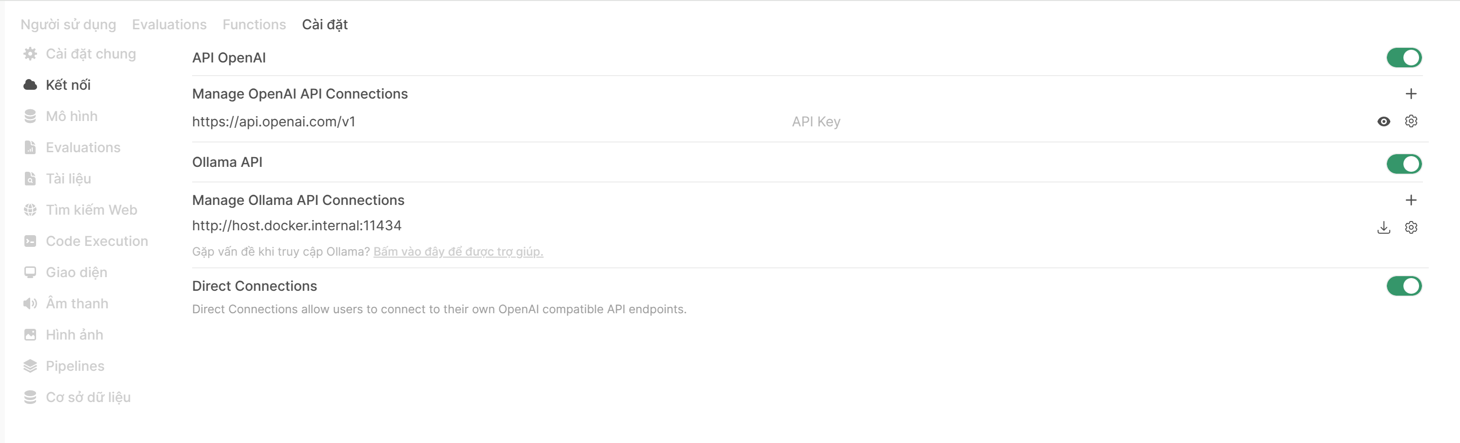 Tạo AI Chatbot local với OpenWebUI và Ollama