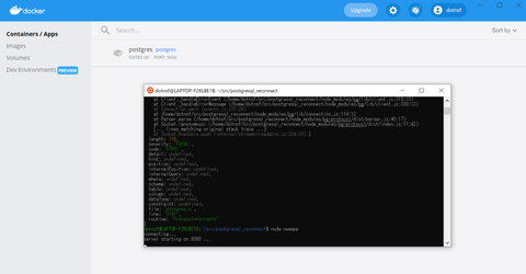 Connect to PostgreSQL with Node.js and automatically reconnect when the connection is lost and ...