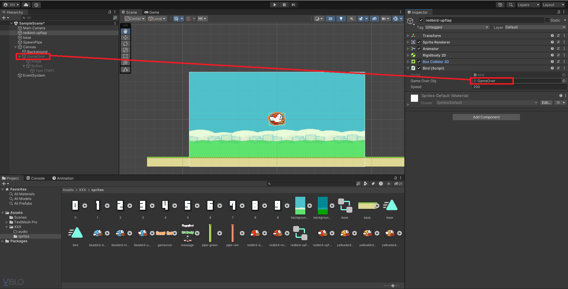 Tập làm game "Flappy X" trong unity