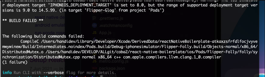 Cách giải quyết React Native Build không thành công trên Macbook Pro / Air M1