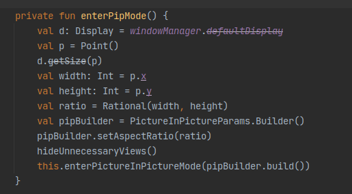 Picture-in-picture support - Android