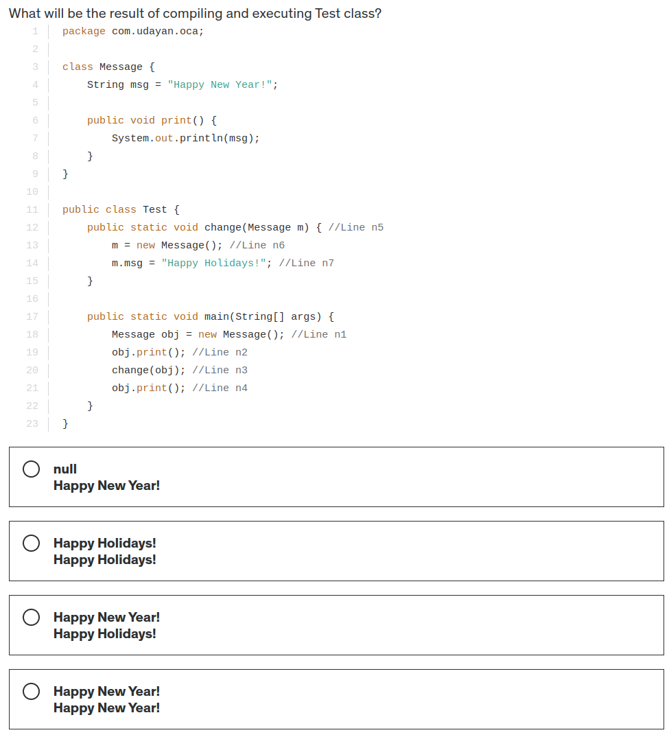 Java SE 8 Oracle Certified Associate 1Z0-808 - #13