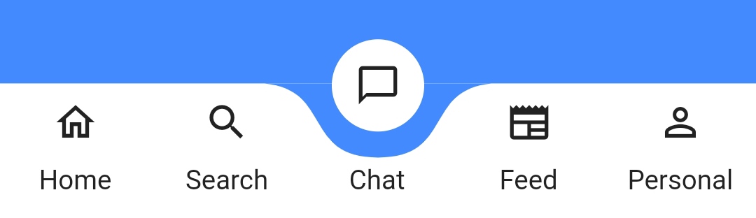 Custom Curved Bottom Navigation Bar trong Flutter