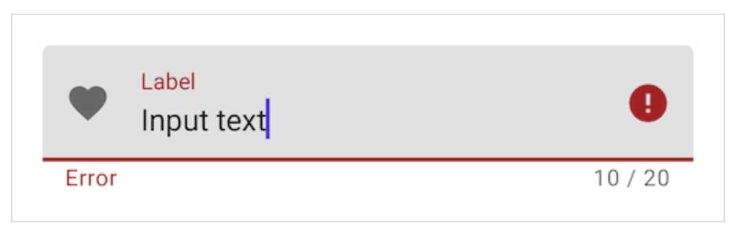 Text fields theo chuẩn Material design