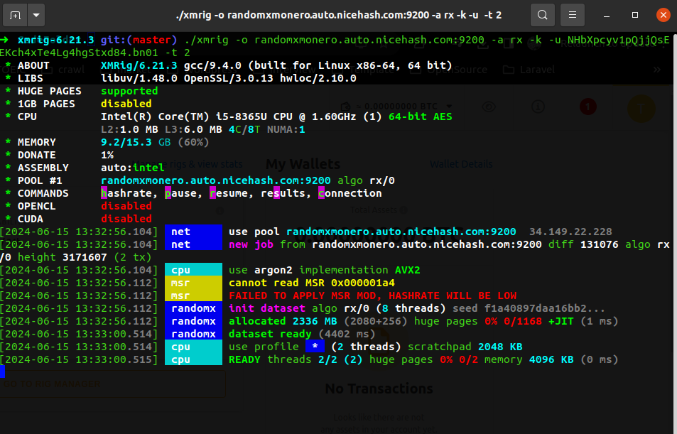 Đào Bitcoin bằng VPS Linux trên Nicehash Mining